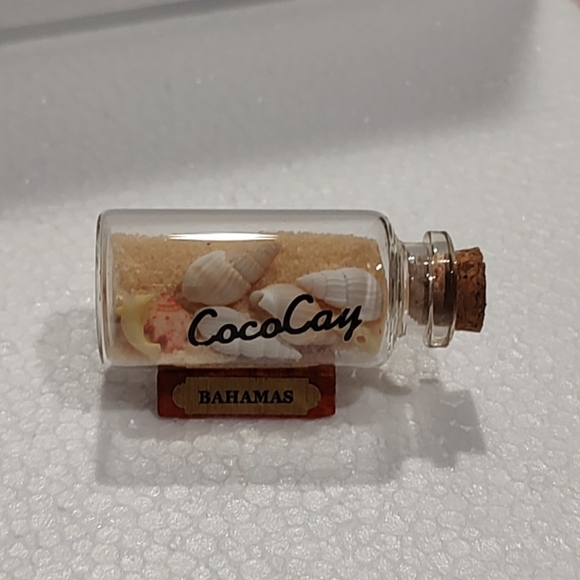 unknown | Accents | Miniature Bottle Of Sand Shells From Cococay ...